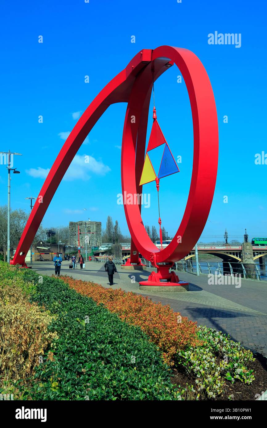 The Steel Wave sculpture by Peter Fink, Town Reach, Newport, South ...