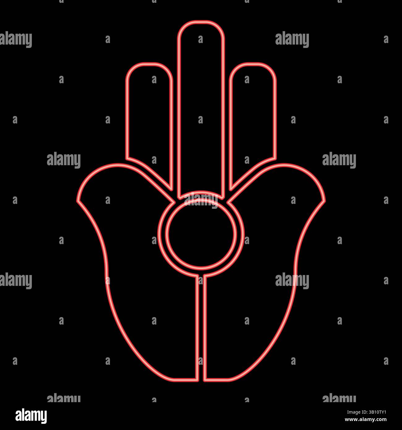 Neon symbol Natib Qadish Kappu palm Hamsa Levantian neo paganism ...