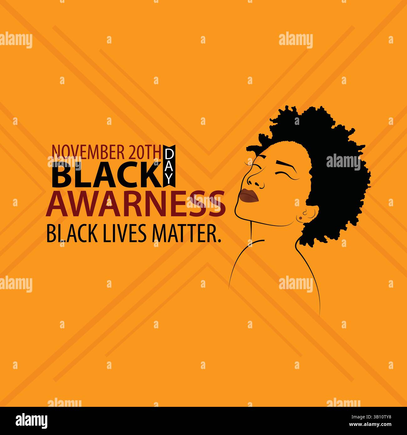 November, month of black awareness campaign poster banner, equal rights ...