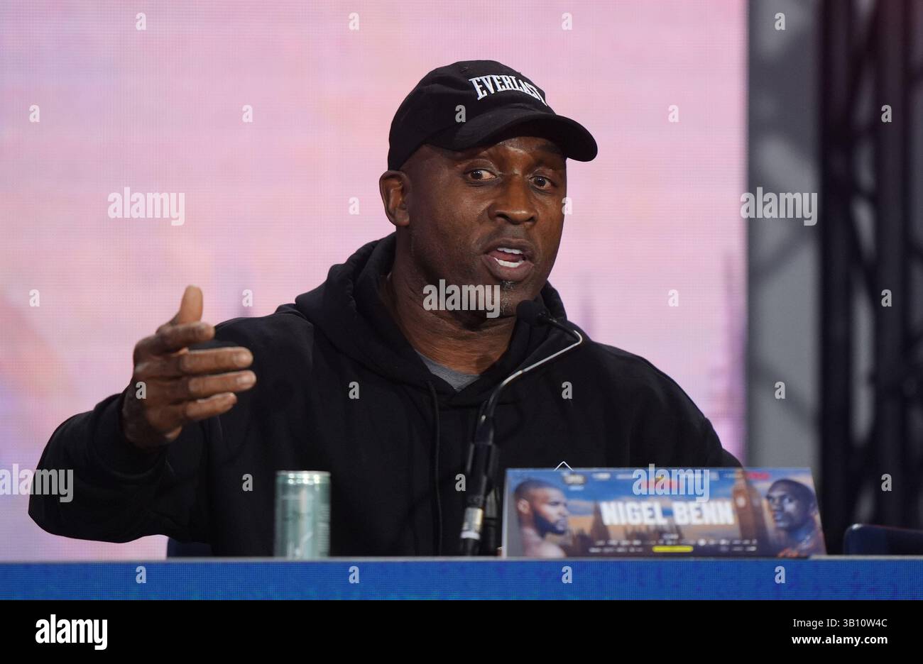 Nigel Benn during a press conference at The Tottenham Hotspur Stadium ...