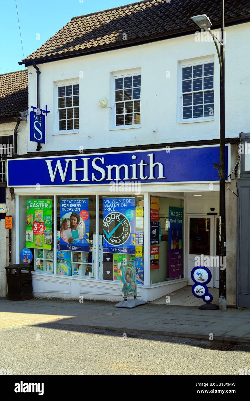 W H Smith shop front with signage and logo, Chepstow, Monmouthshire ...