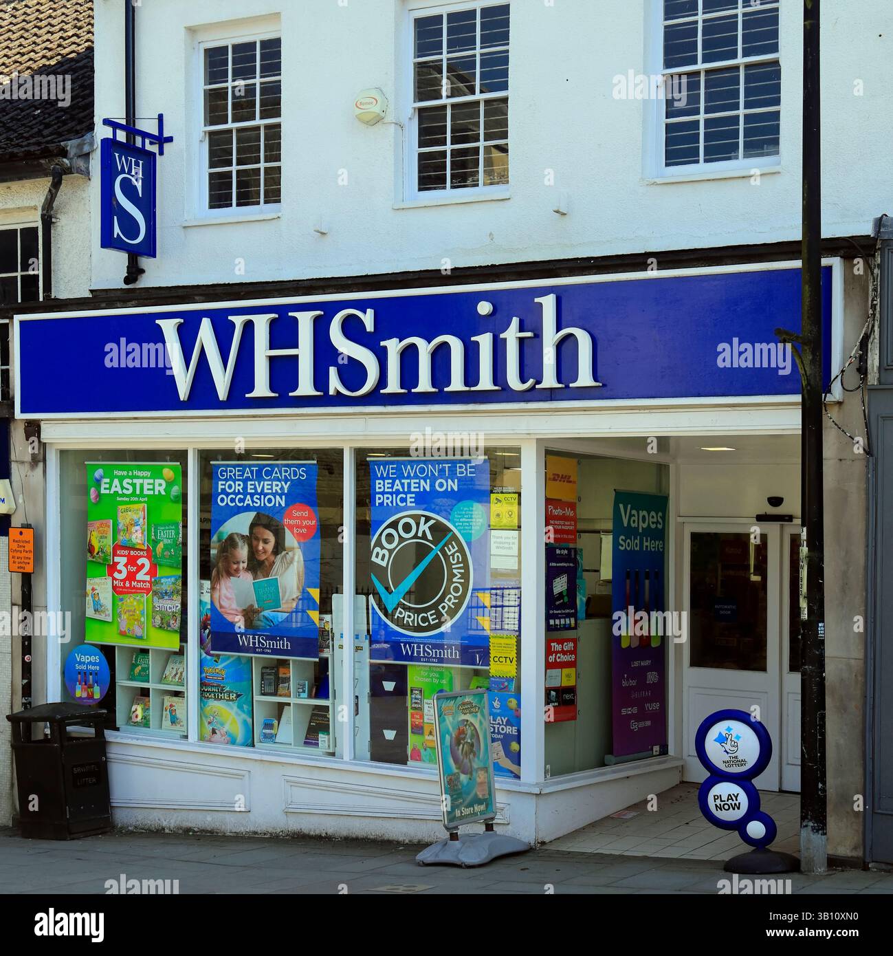 W H Smith shop front with signage and logo, Chepstow, Monmouthshire ...