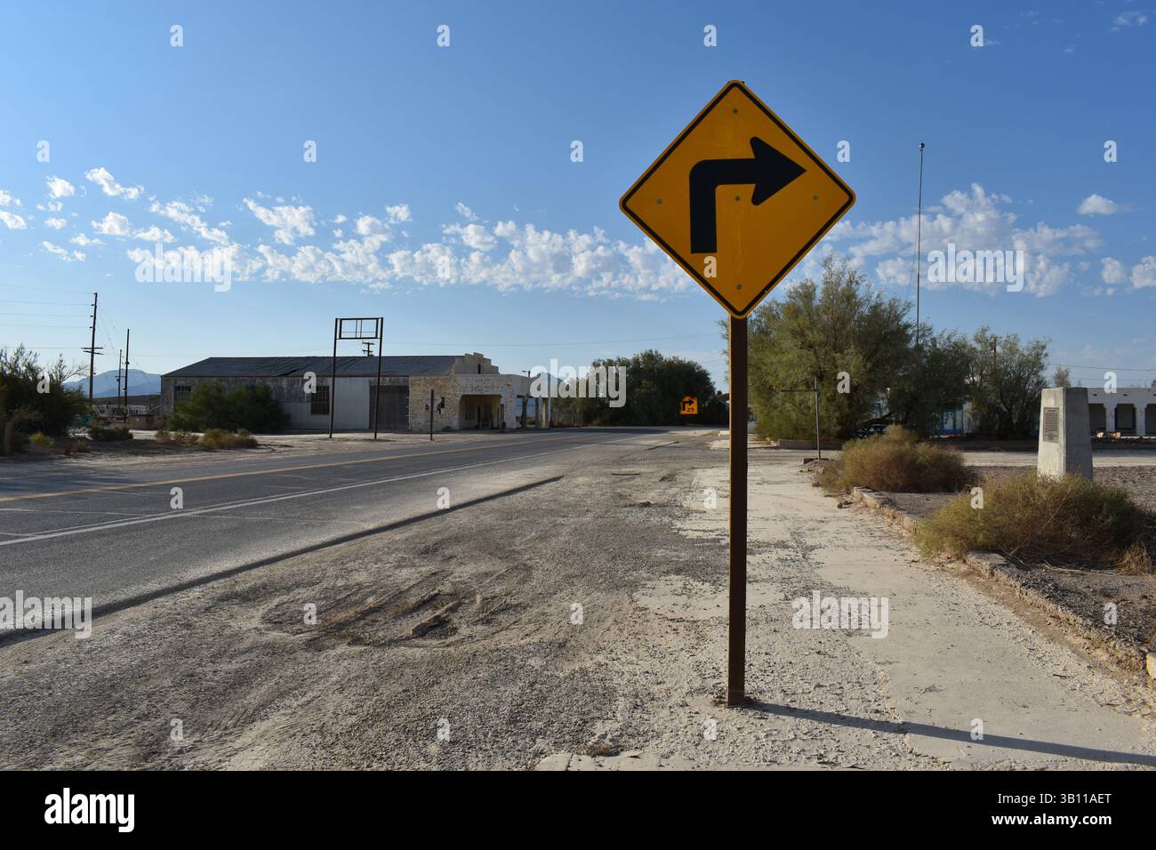Old and rusty farm structures in California desert, USA, capturing ...