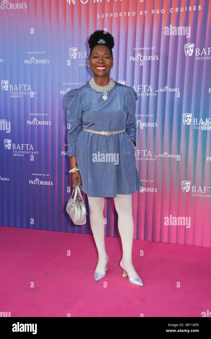 Floella Benjamin attends the nominees' party for the Bafta TV and Craft ...