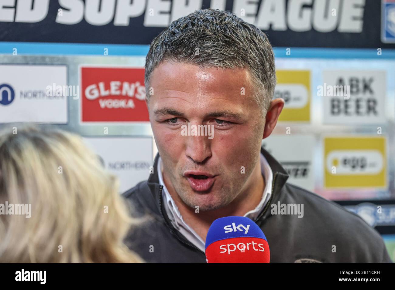 Warrington, UK. 24th Apr, 2025. Sam Burgess Head Coach of Warrington ...