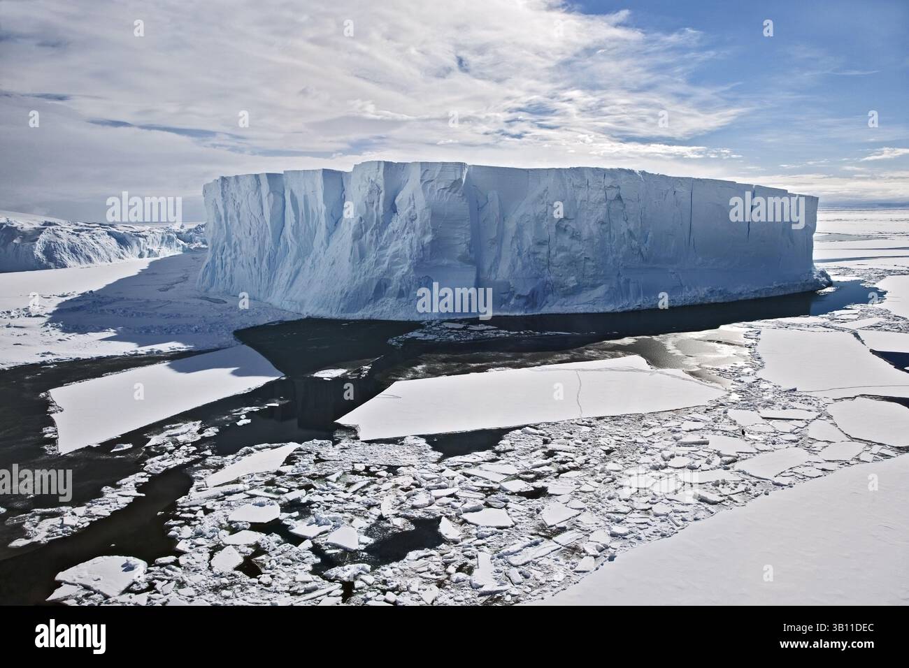 Oct. 01, 2008 - Antarctica - Tabular iceberg. Drygalski Ice Tongue ...