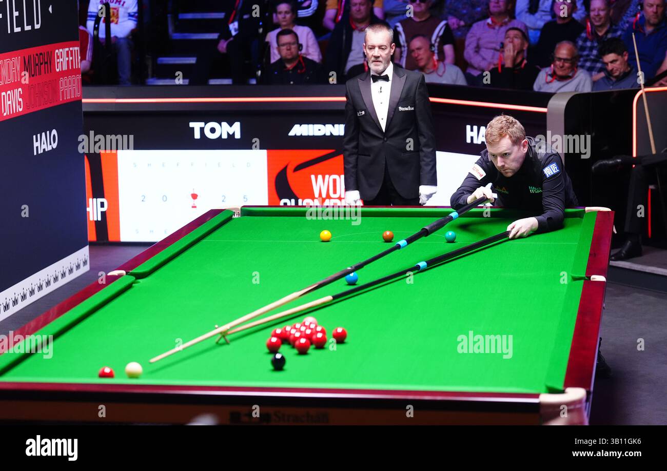 Ben Woollaston during his match with Mark Selby on day six of the Halo ...