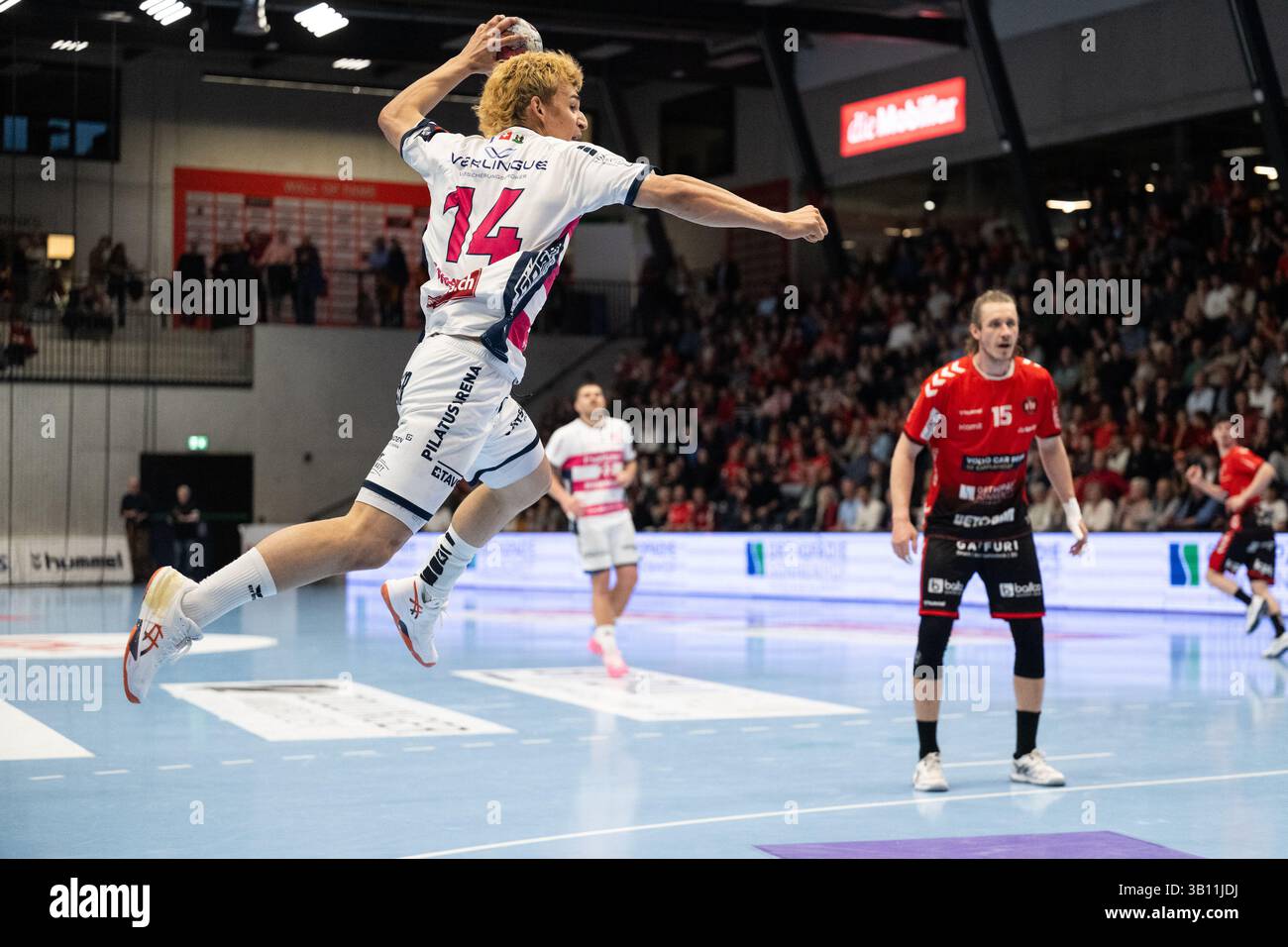 Guemligen, Bern, April 24 2025: Gino Steenaerts (14 HC Kriens-Luzern ...