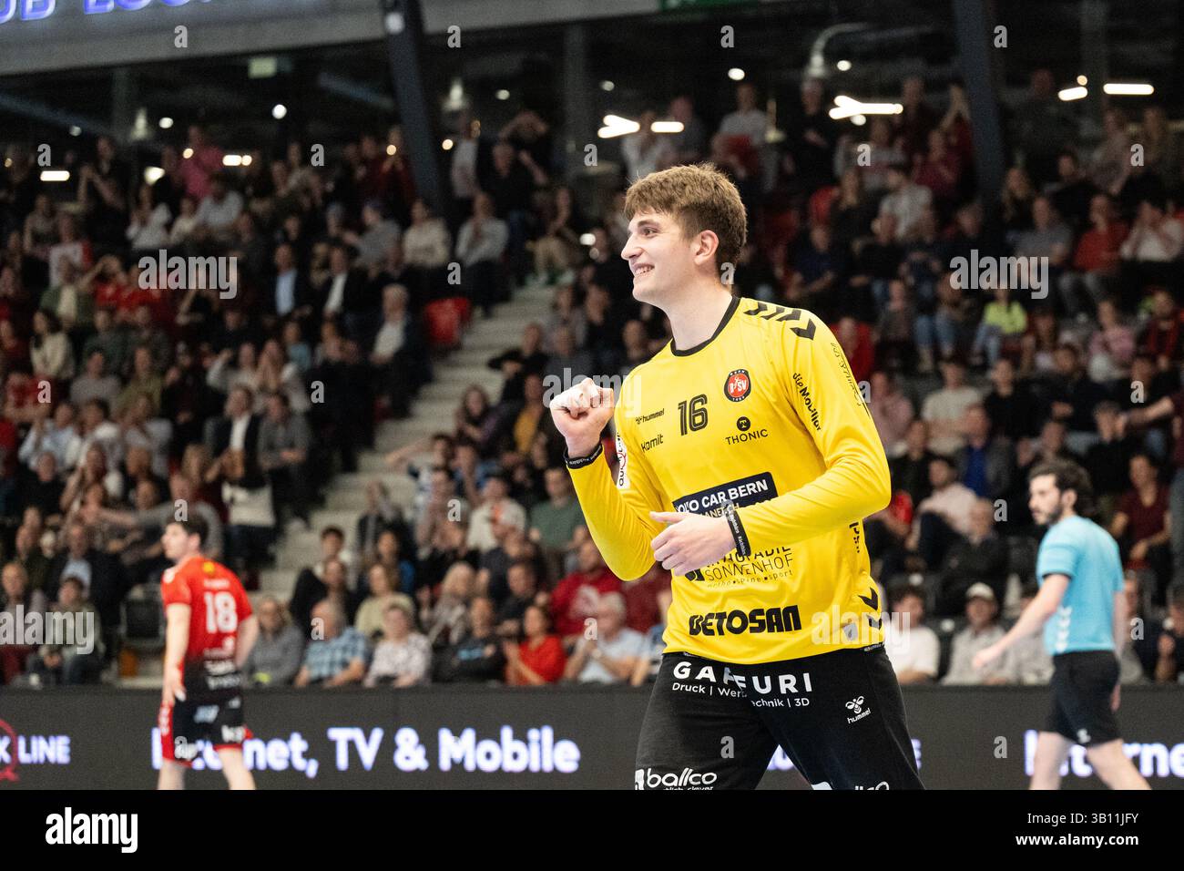 Guemligen, Bern, April 24 2025: goalkeeper Mathieu Seravalli (16 BSV ...