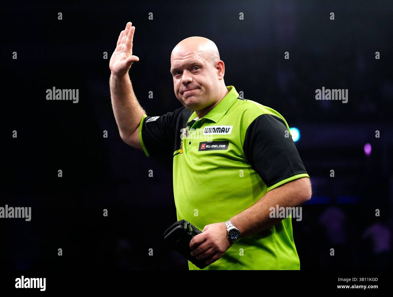 Michael van Gerwen celebrates victory against Luke Littler (not ...