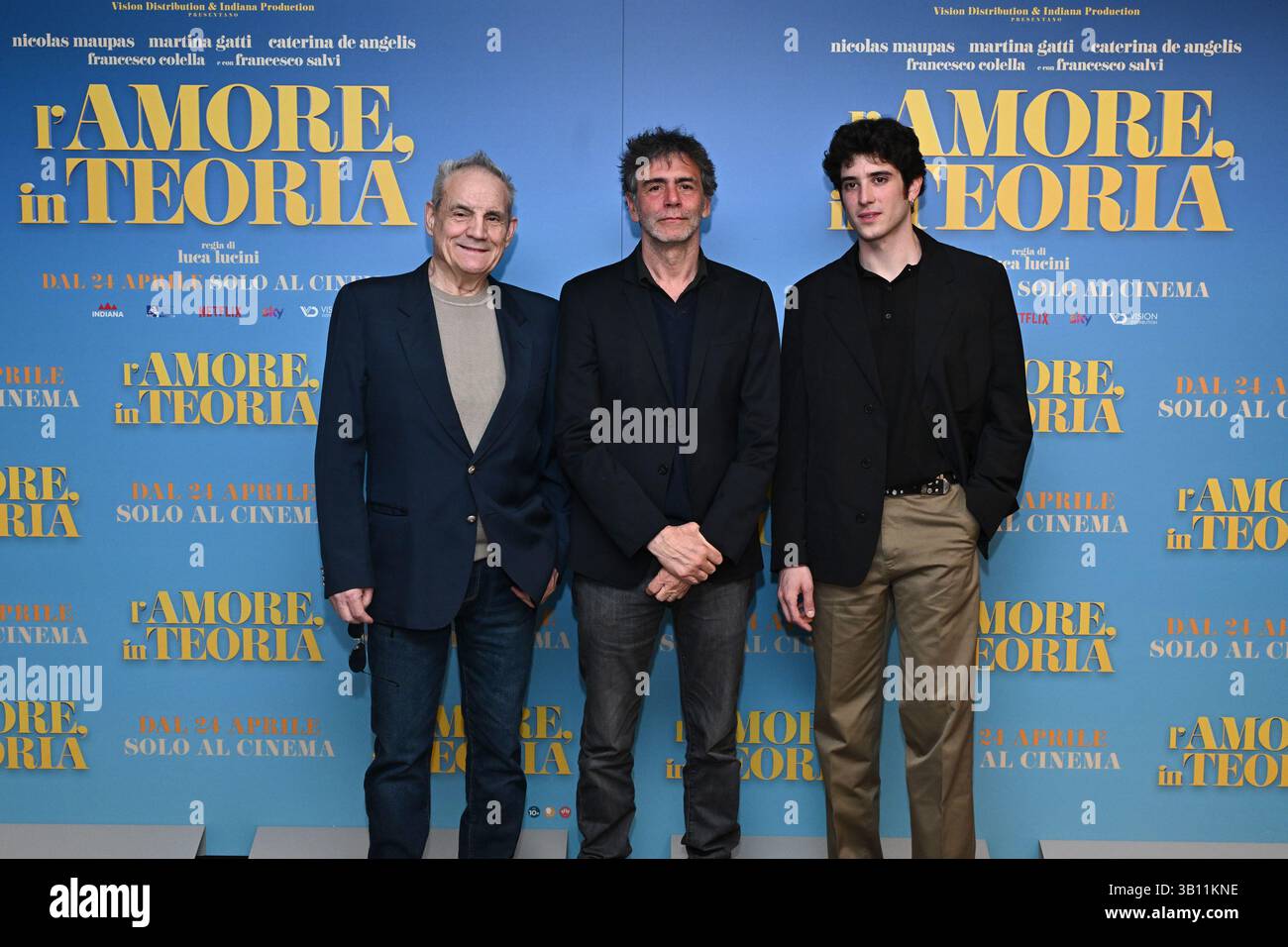 Milan, Italy. 24th Apr, 2025. Milan, Preview of the Film “Love in ...