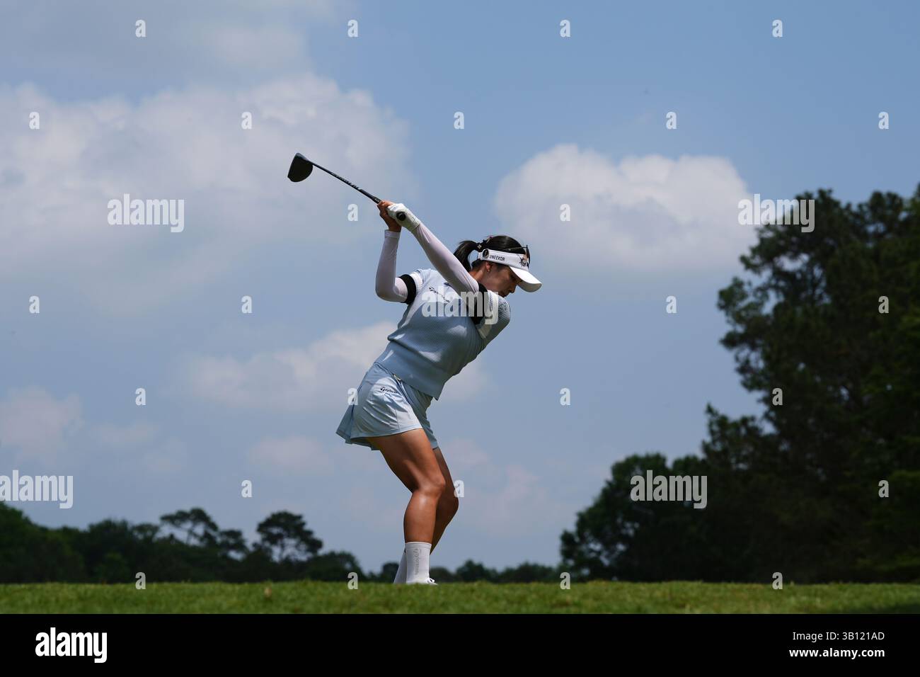 Ina Yoon, of South Korea, hits on the sixth hole during the first round ...