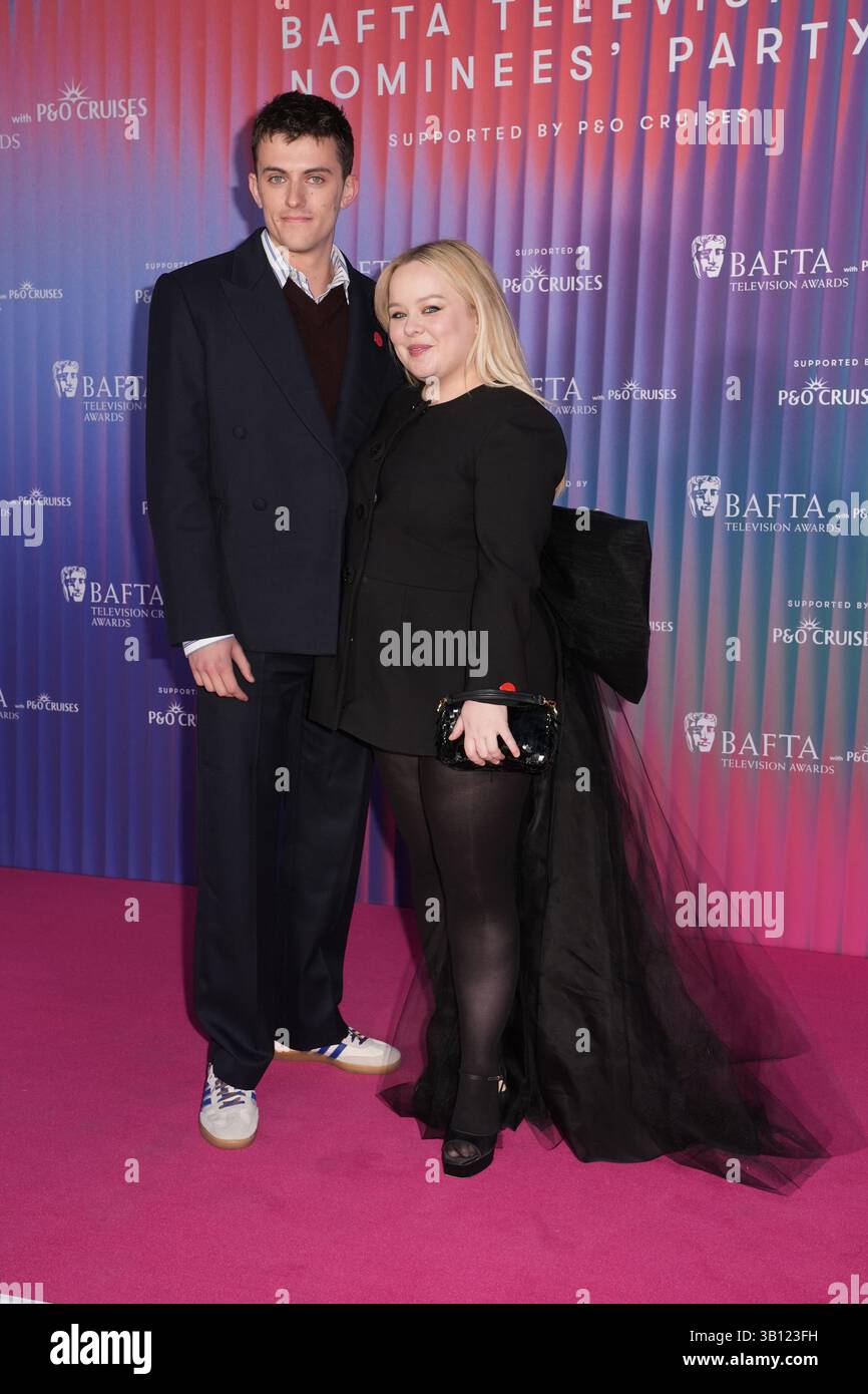 Jake Dunn and Nicola Coughlan attending the nominees' party for the ...