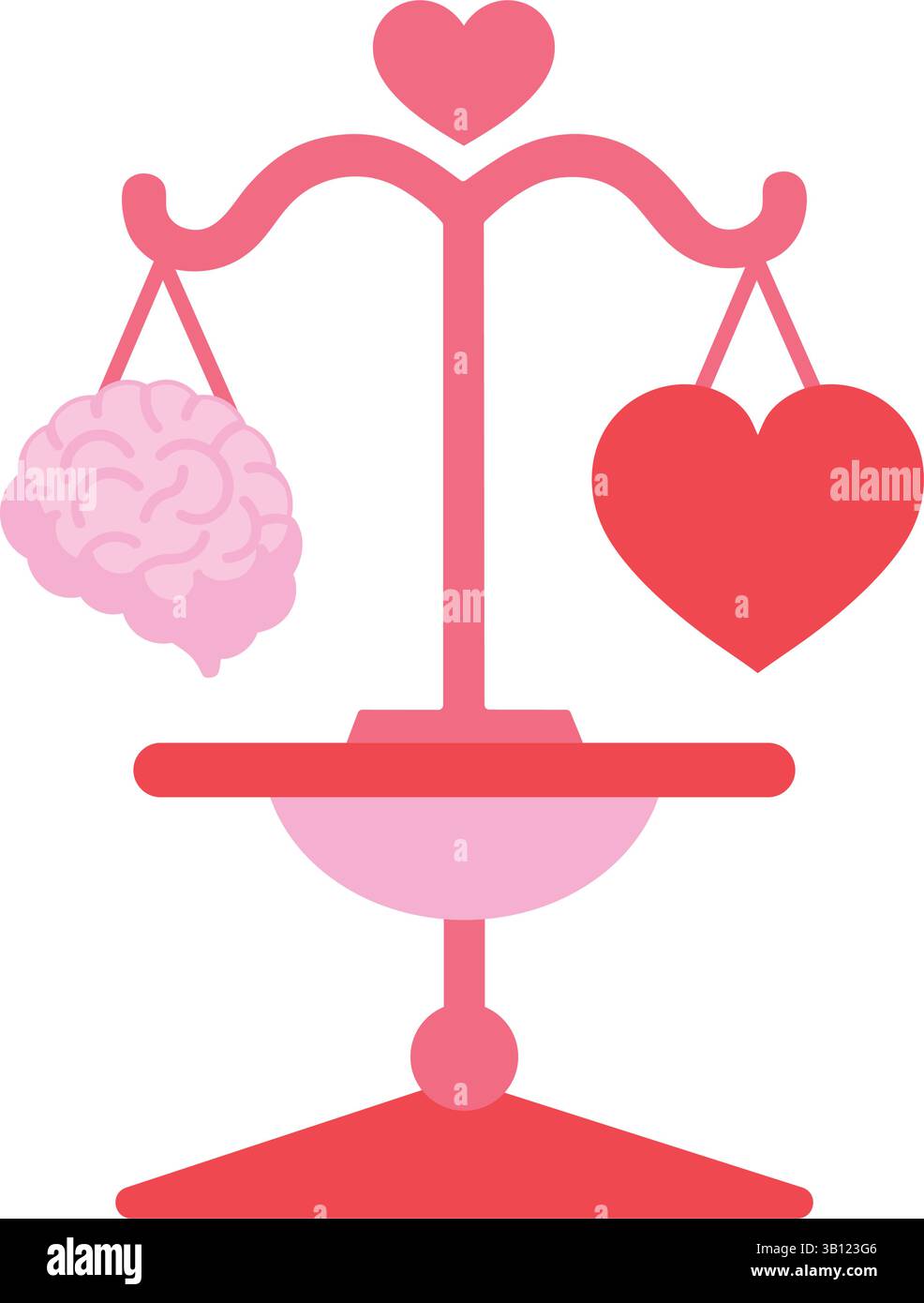 Heart Mind Balance Scale Icon Stock Vector Image & Art - Alamy