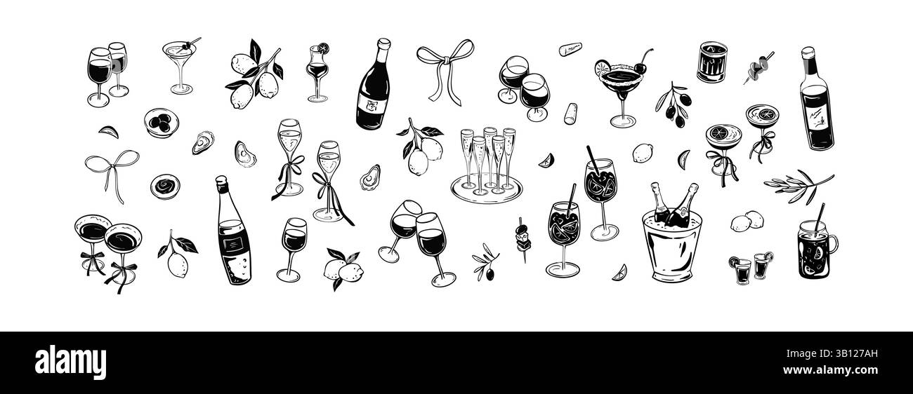 Design christmas menu in Black and White Stock Photos & Images - Alamy