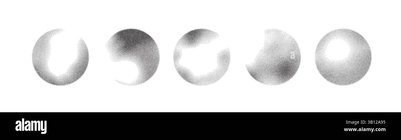 Grain noise dot sphere with gradient spray pattern background vector ...