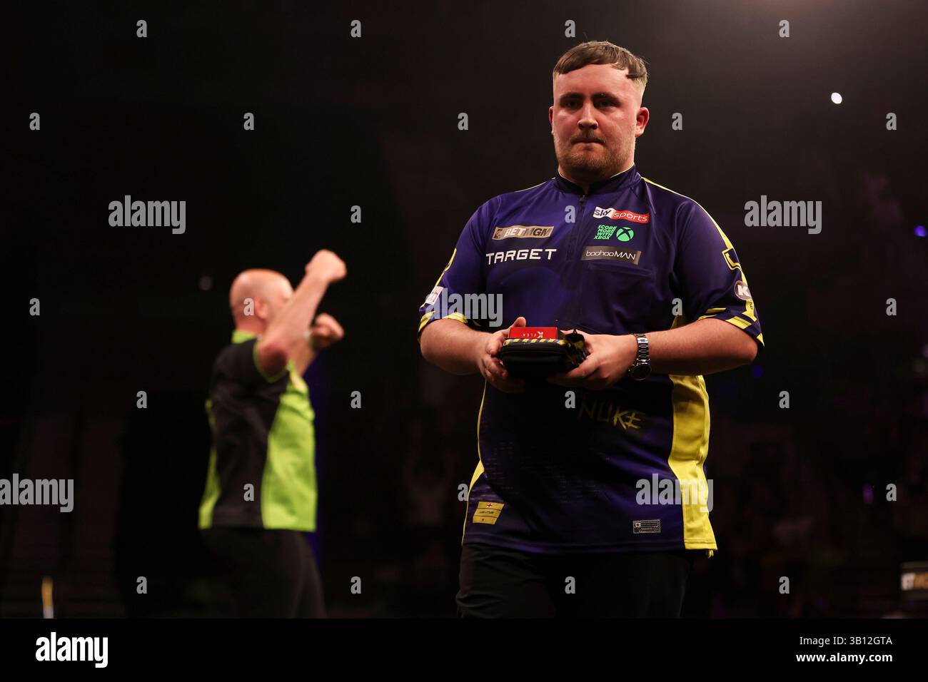 Liverpool, UK. 24th Apr, 2025. Luke Littler dejected in their match ...