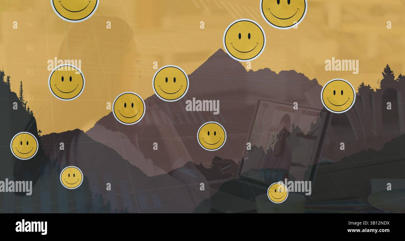 Image smiley faces floating hi-res stock photography and images - Alamy