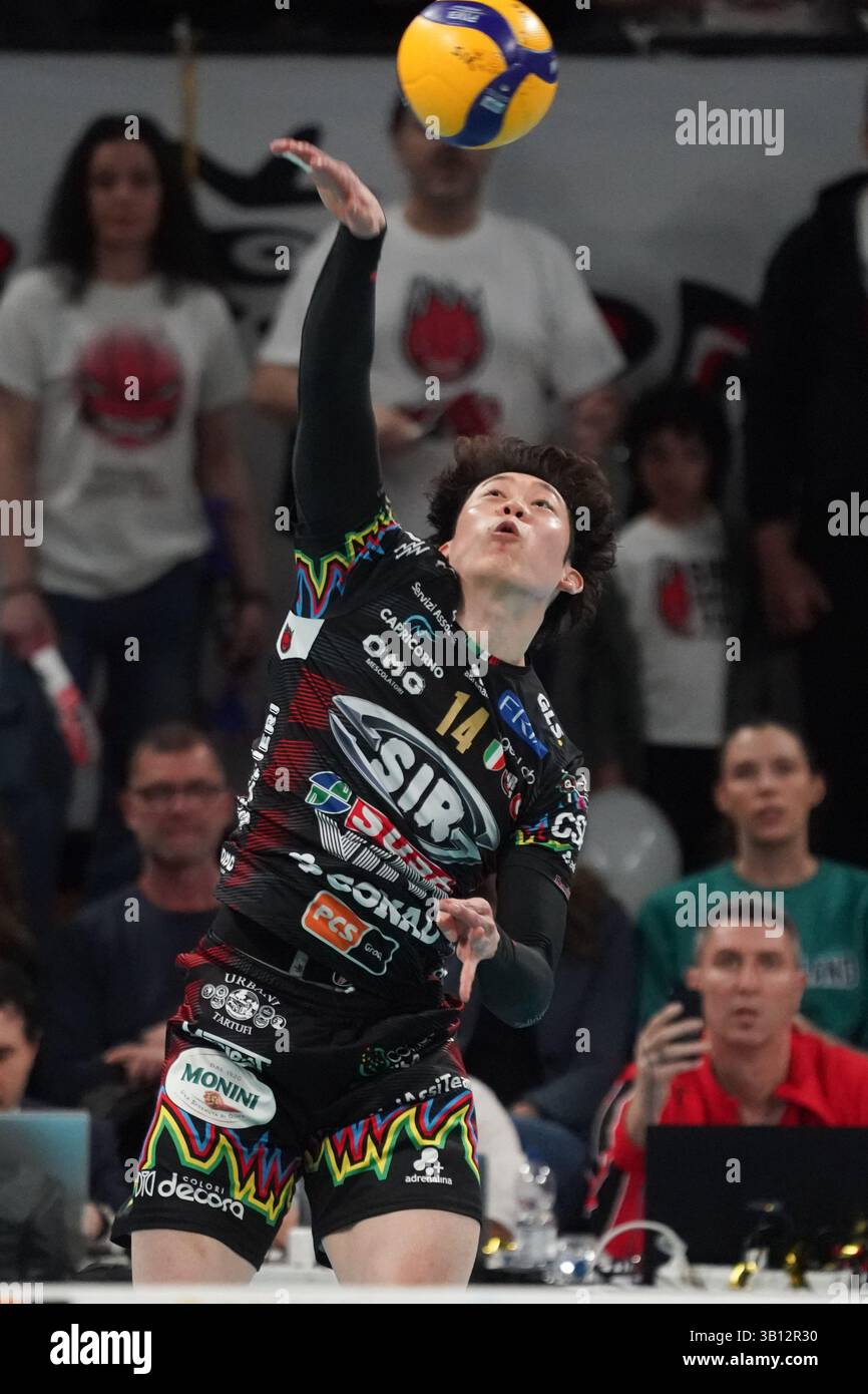 Perugia, Italy. 24th Apr, 2025. ishikawa yuki (sir susa vim perugia) during Playoff Scudetto ...