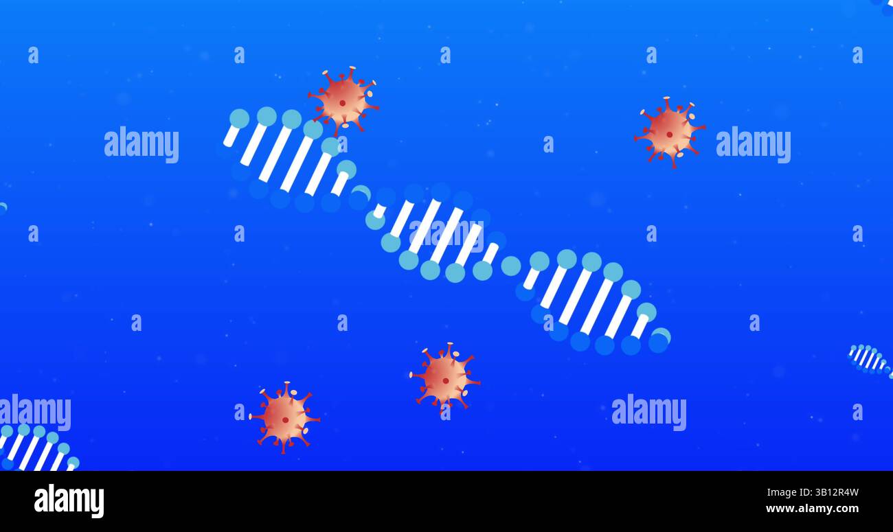 Displaying stylized blue dna hi-res stock photography and images - Alamy