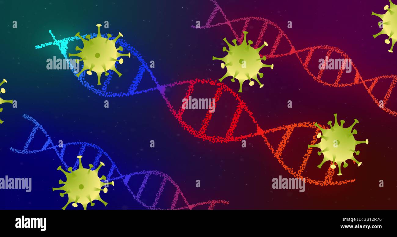 Floating stylized dna double hi-res stock photography and images - Alamy