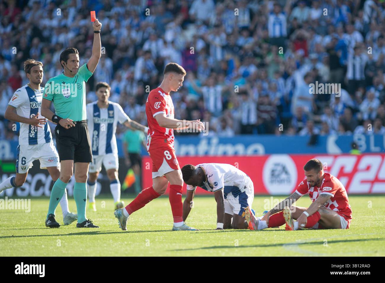 Spanish La Liga EA Sports soccer match Leganes vs Girona at Butarque ...