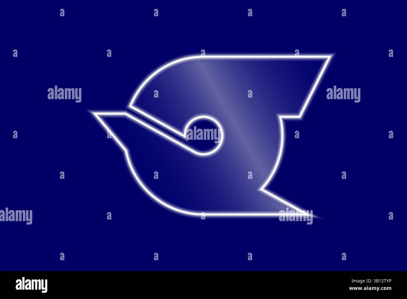 Official flag of Edogawa. Tokyo Special District in Japan. Glow effect ...