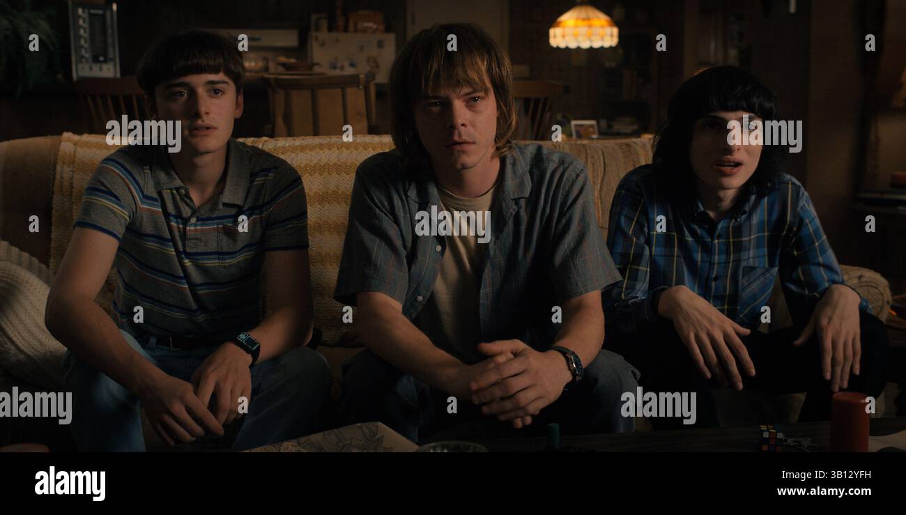 STRANGER THINGS (L to R) Noah Schnapp as Will Byers, Charlie Heaton as ...