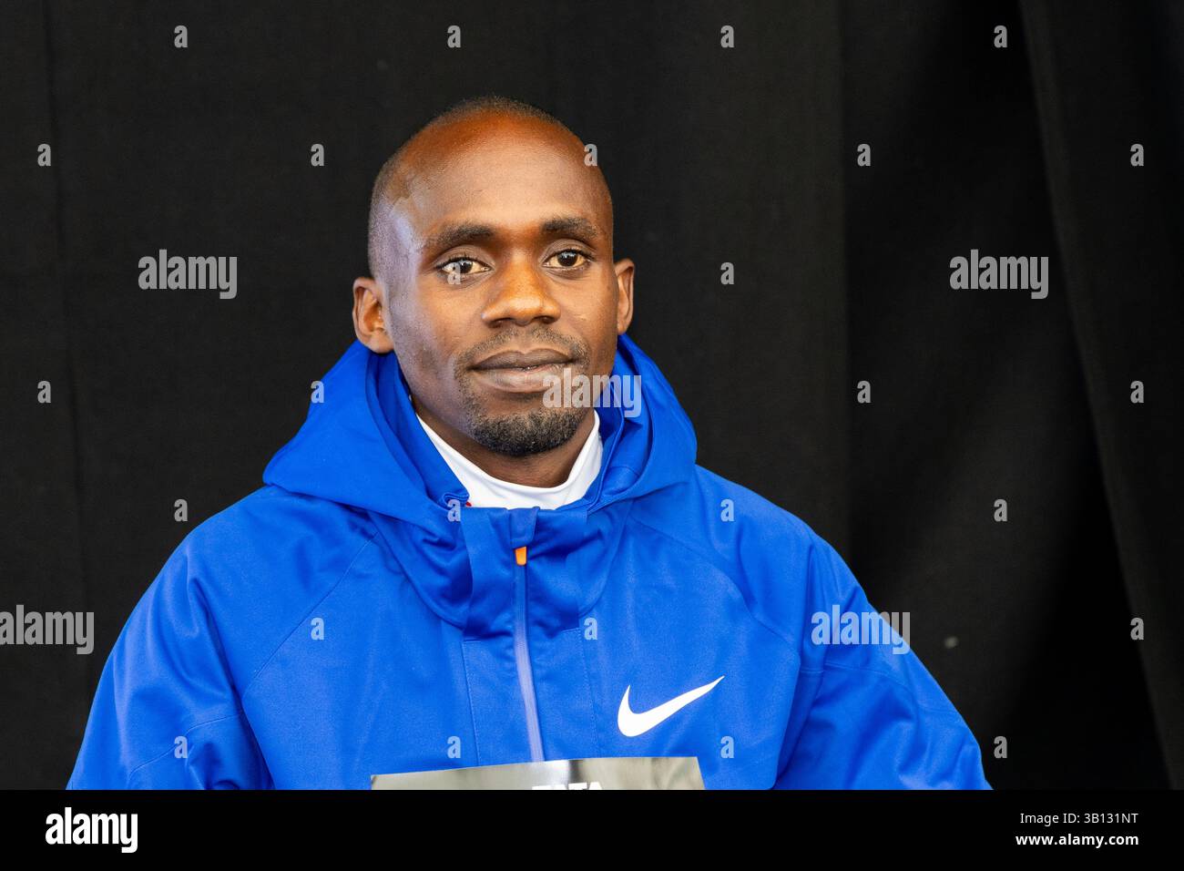 London, UK. 24th Apr, 2025. Elite Men Marathon runner Jacob Kiplimo at ...