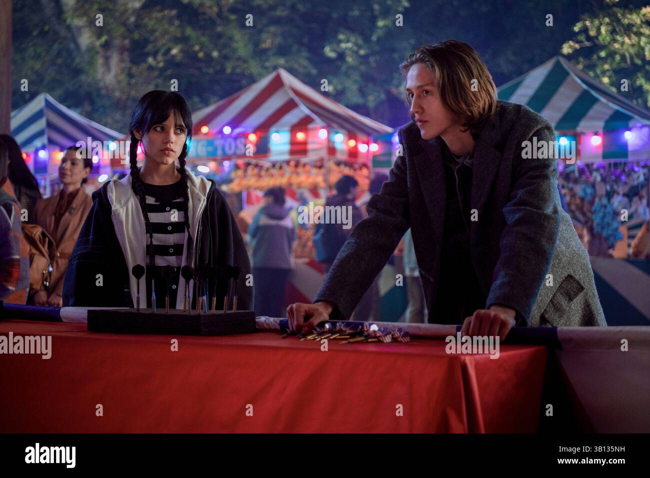 Jenna Ortega, Percy Hynes White, "Wednesday" (2022). Photo credit: Vlad ...