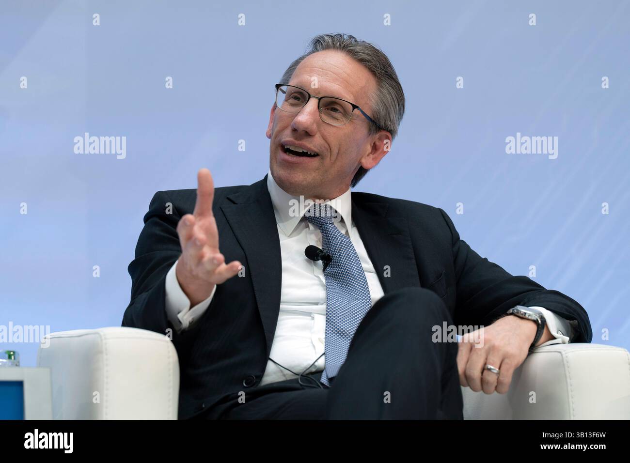 Germany's Finance Minister Jörg Kukies speaks at the forum Debate on ...