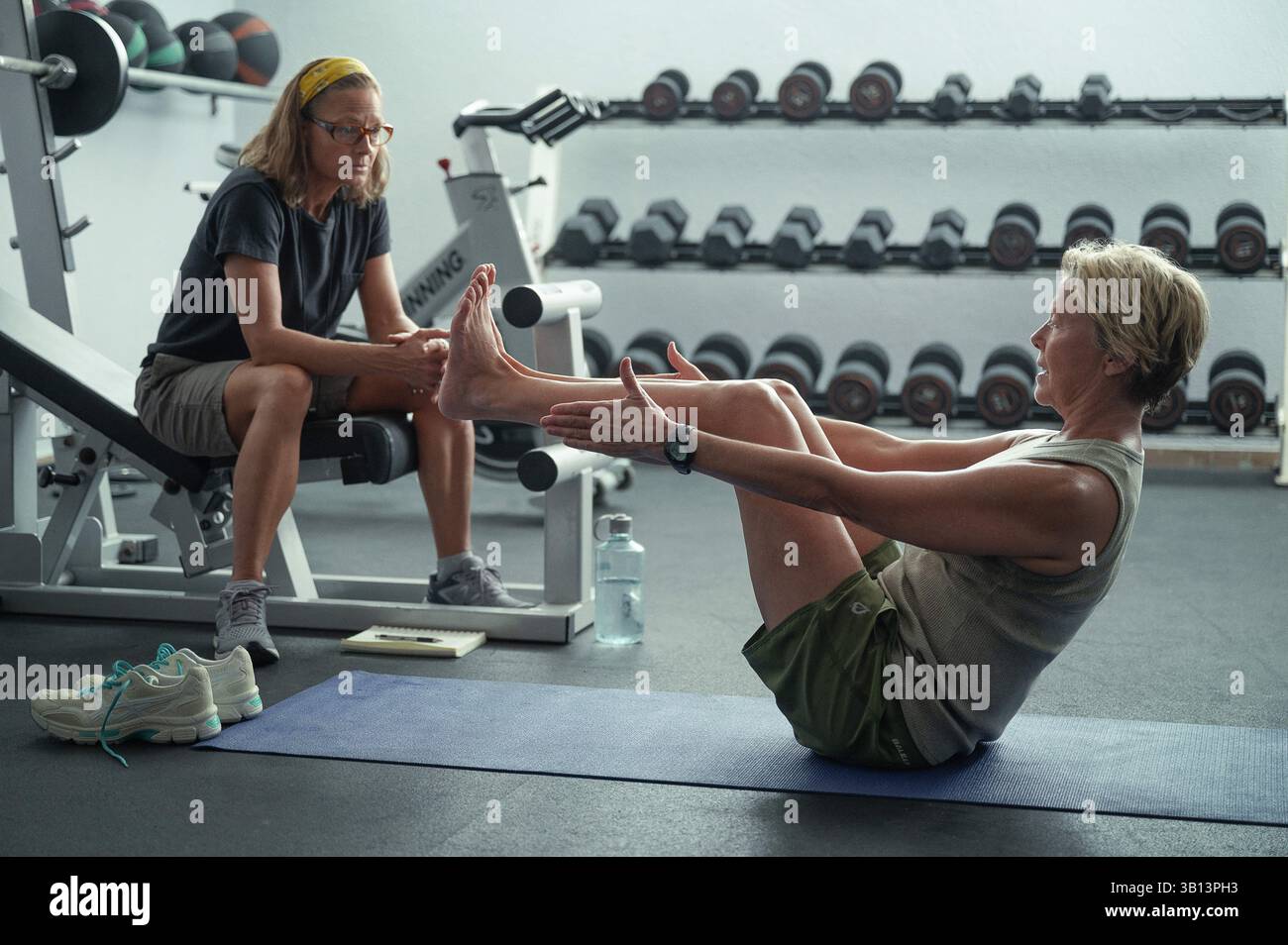 Annette Bening as DIANA NYAD, Jodie Foster as BONNIE STOLL, "Nyad ...