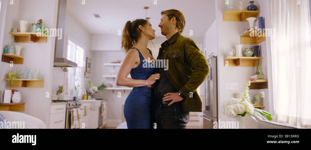 Adria Arjona, Glen Powell, "Hit Man" (2024). Photo credit: Netflix ...