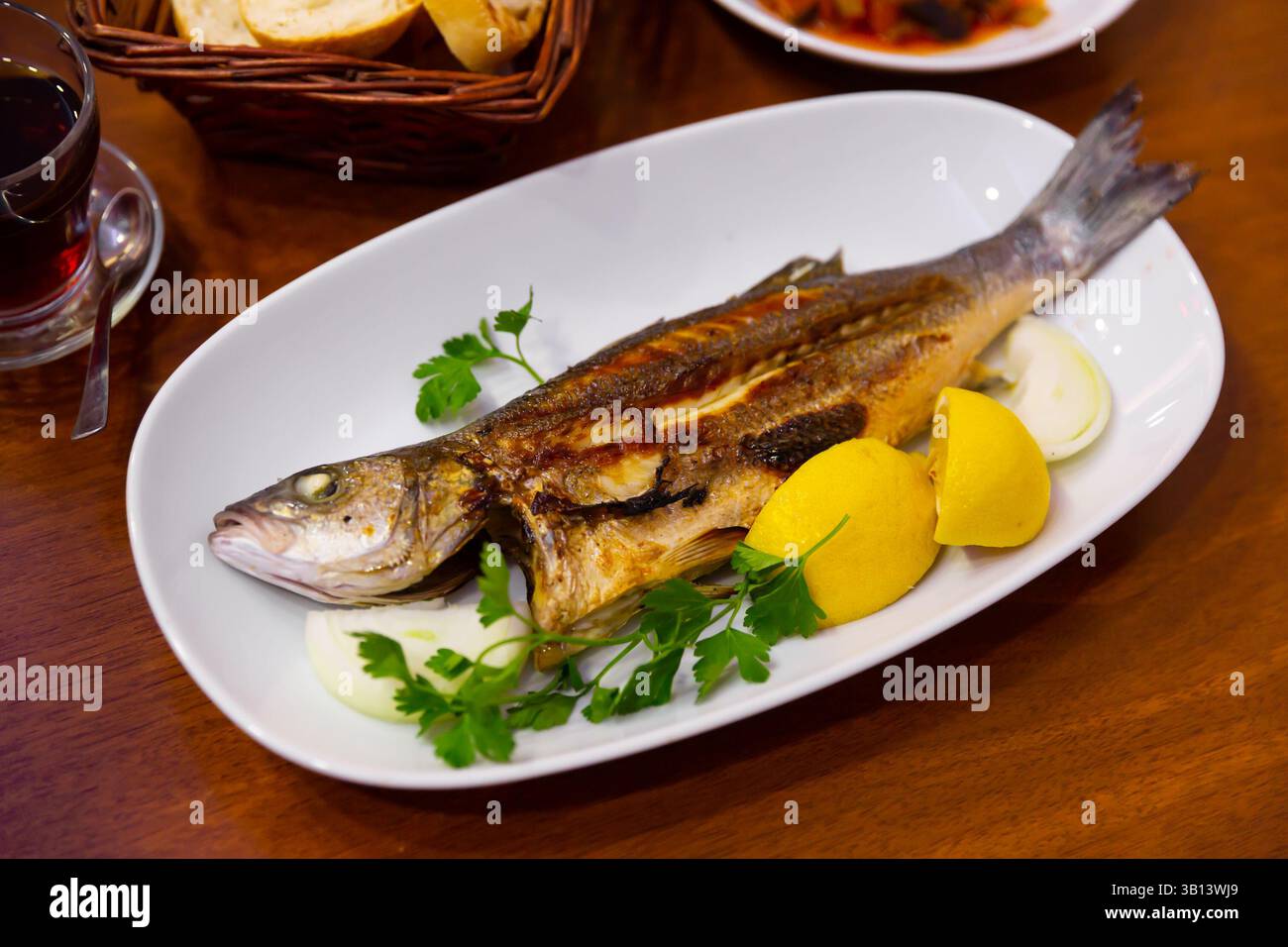 Turkish fish Seabass (Levrek Stock Photo - Alamy
