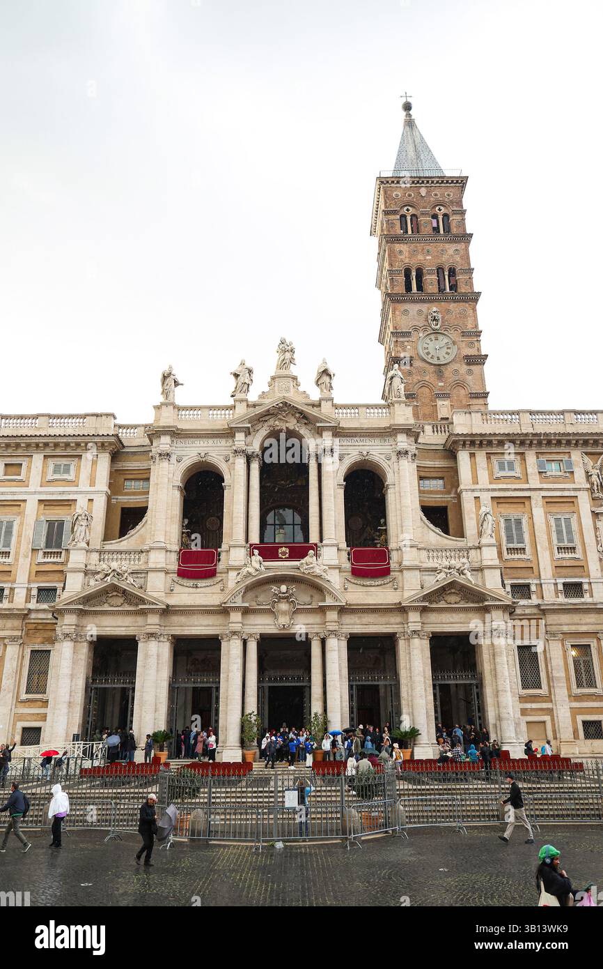 Rome, Italy. 24th Apr, 2025. Basilica di Santa Maria Maggiore (St Mary ...