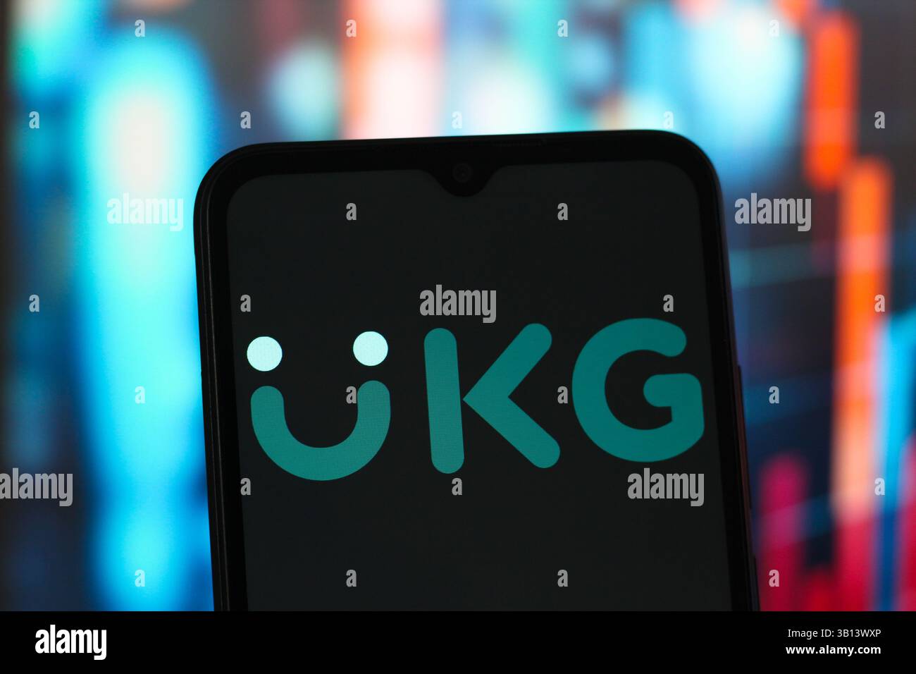 Canada. 24th Apr, 2025. In this photo illustration, the UKG logo is ...