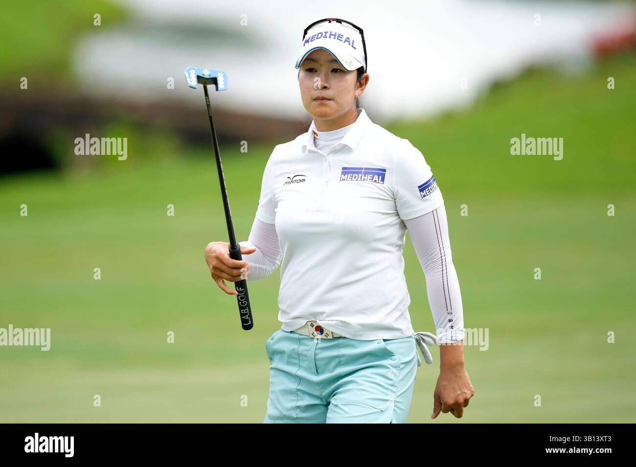 A Lim Kim, of South Korea, walks on the 15th hole during the first ...
