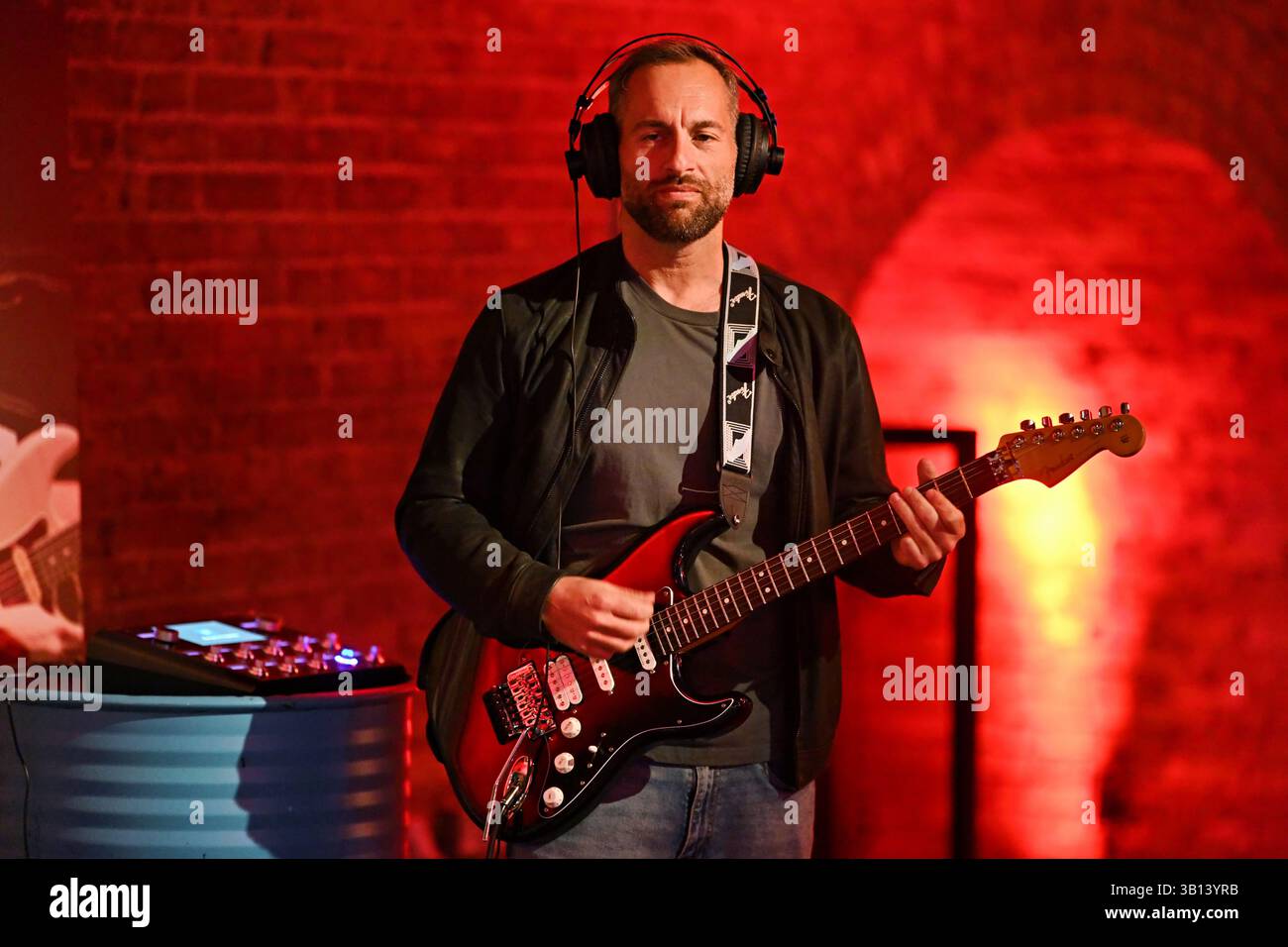 LONDON, ENGLAND - APRIL 24 2025: Musicians have the opportunity to try ...