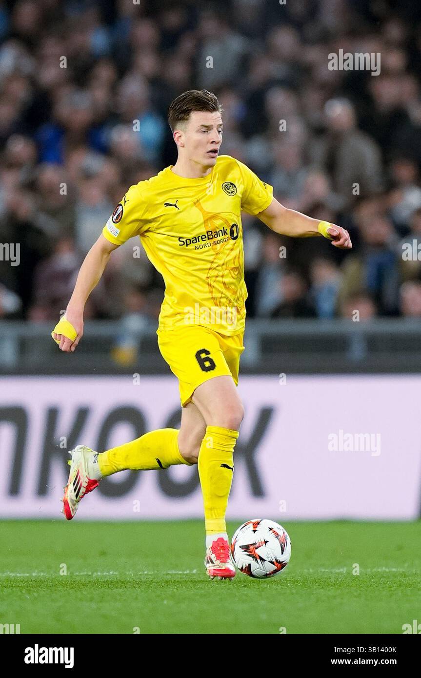 Rome, Italy. 17th Apr, 2025. Jostein Gundersen of FK Bodo/Glimt during ...