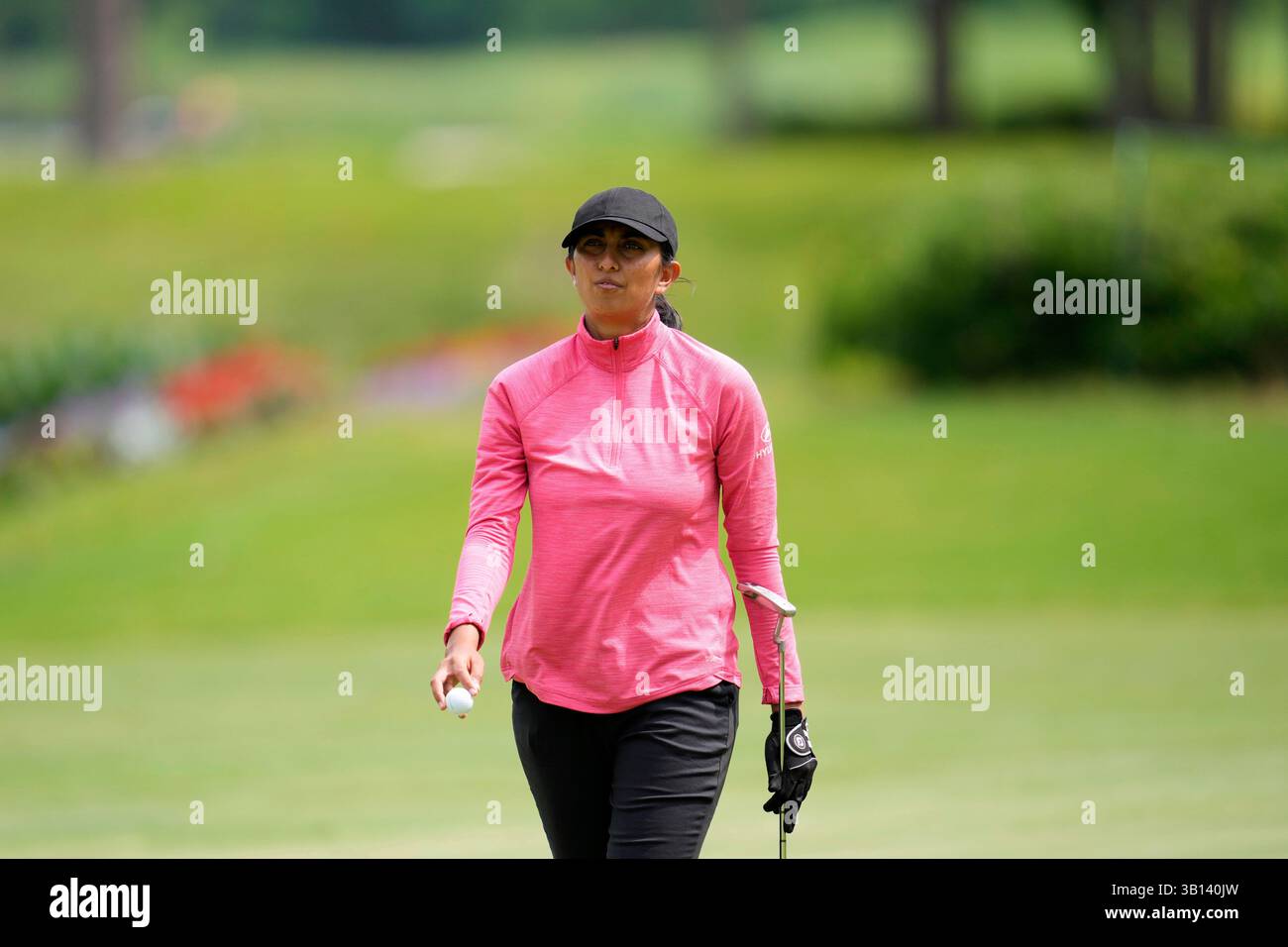 Aditi Ashok, of India, walks on the 15th hole during the first round of ...
