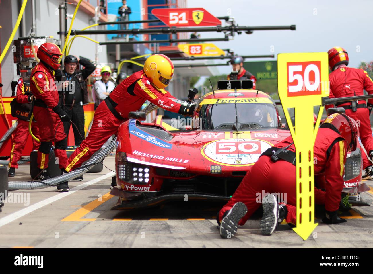 Imola, Italy. 20th Apr, 2025. The #50 Ferrari 499P of FERRARI AF CORSE ...