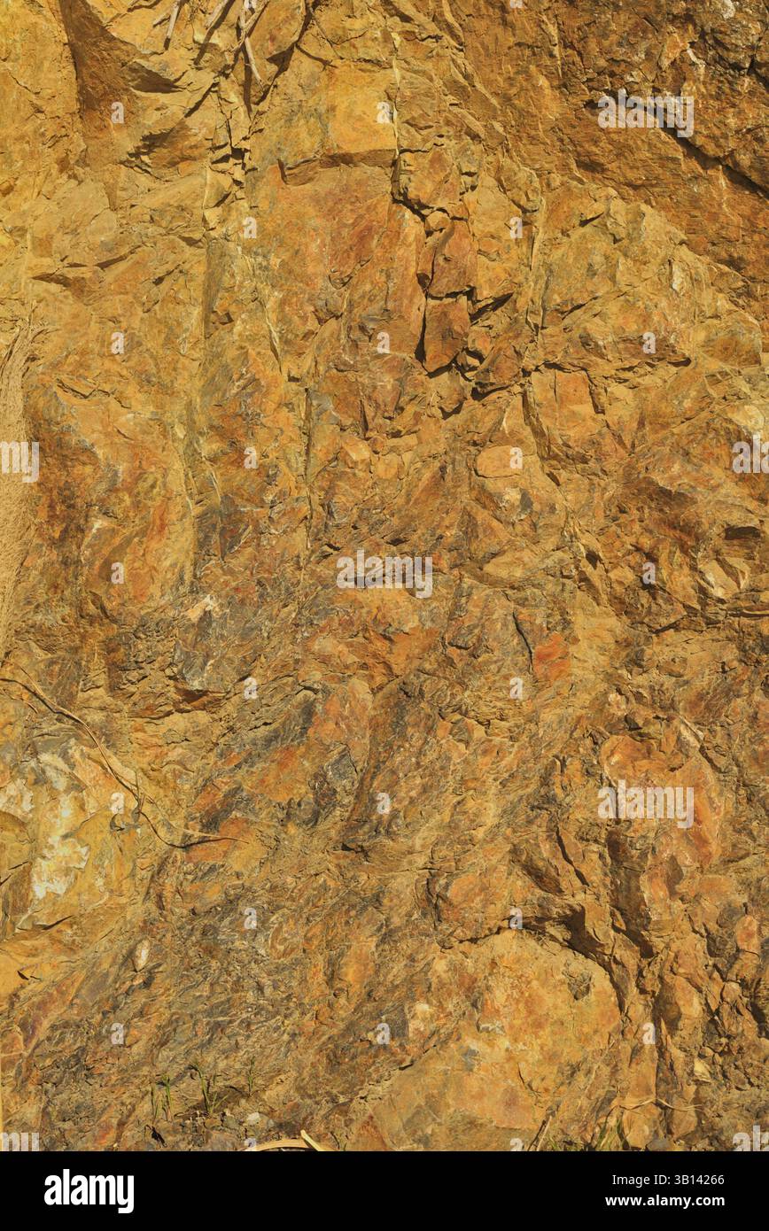 Colorful random patterns & texture of earth, soil of hillside ...