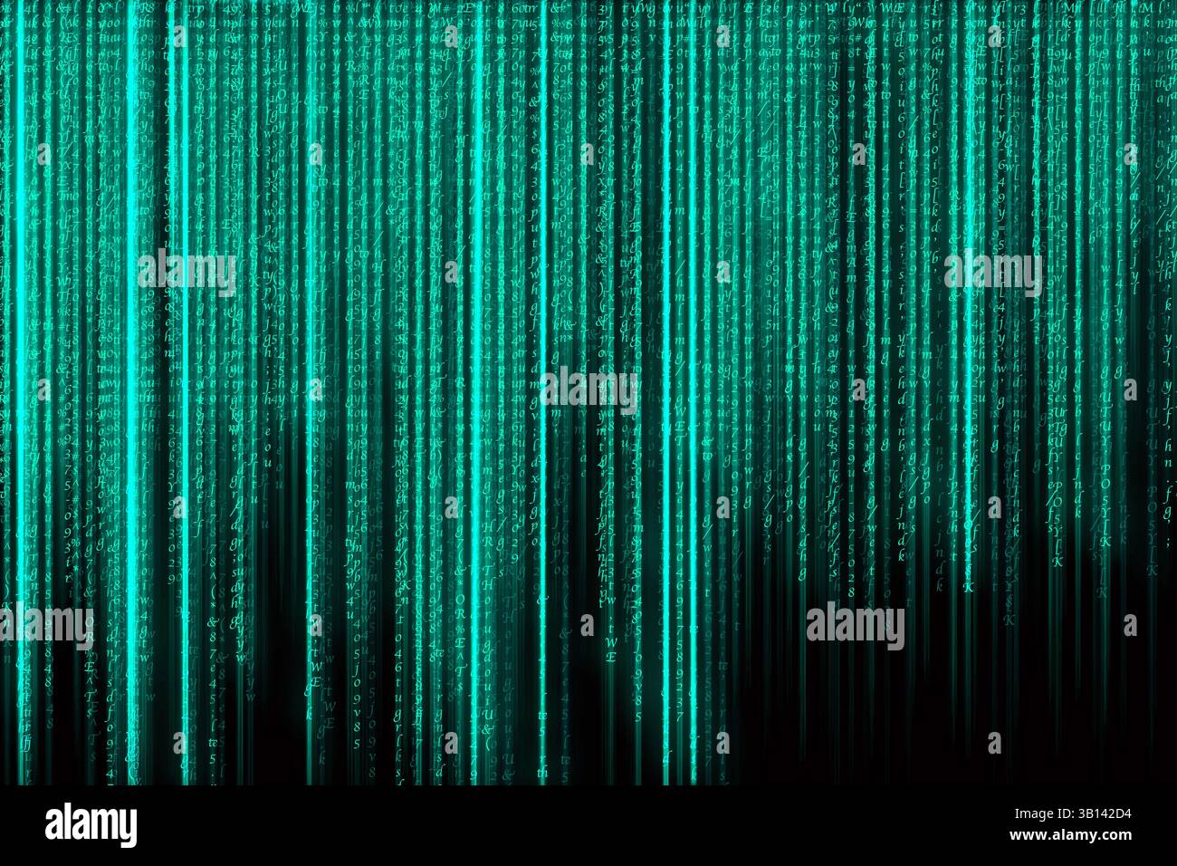 Digital green matrix background overlay Stock Photo - Alamy