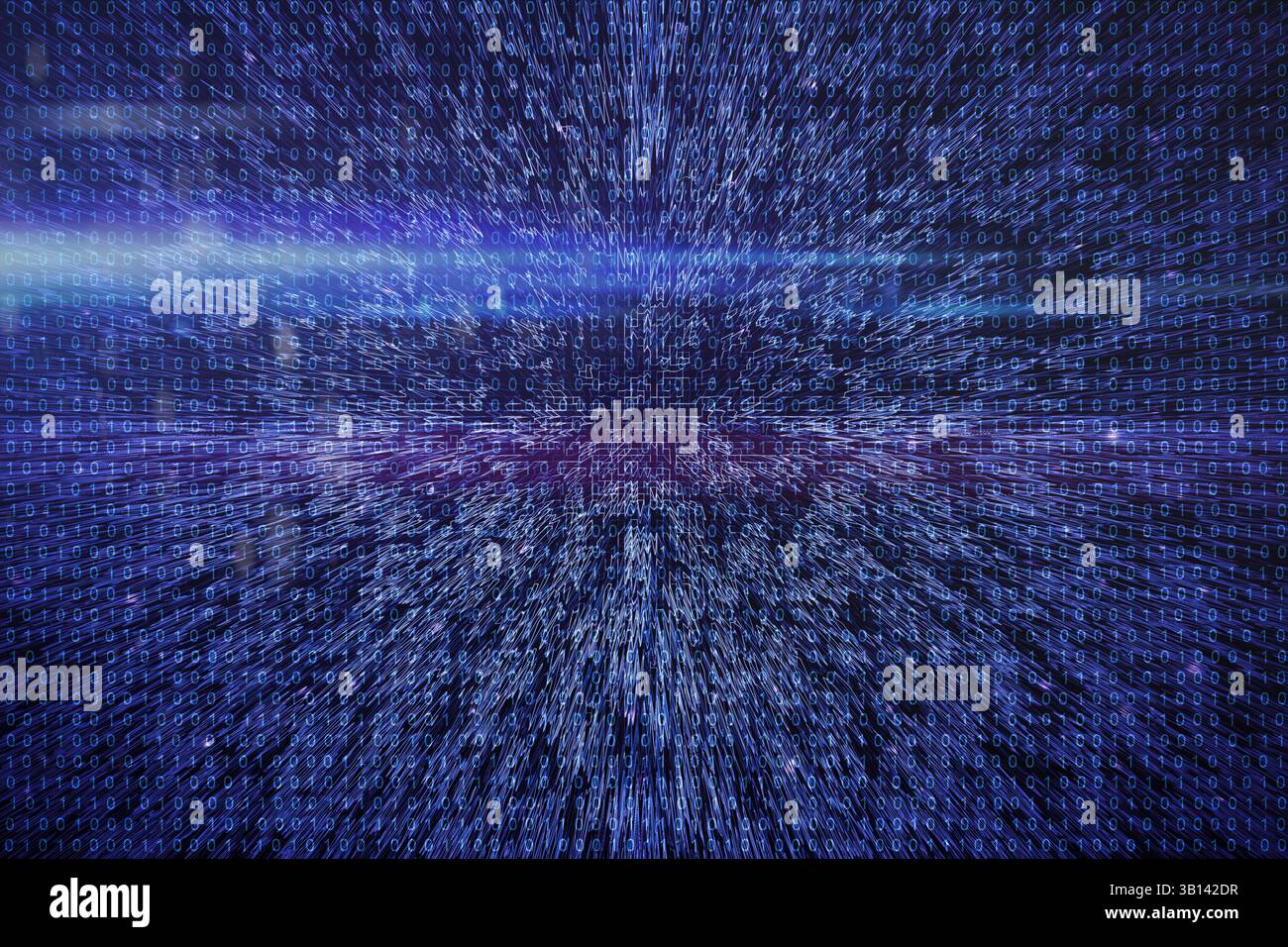 Blue digital data background with numbers grid Stock Photo - Alamy