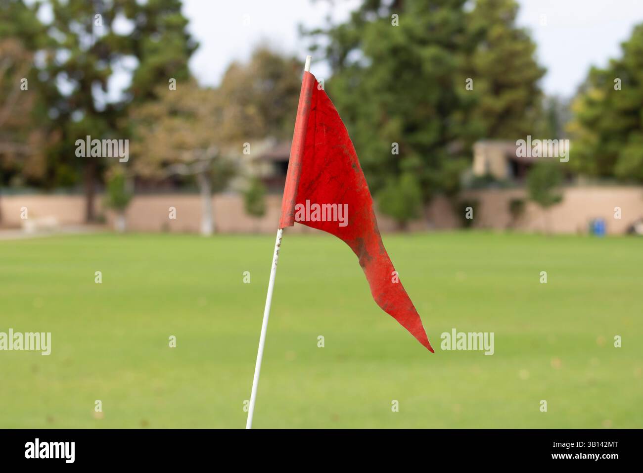soccer field flag at corner Stock Photo - Alamy