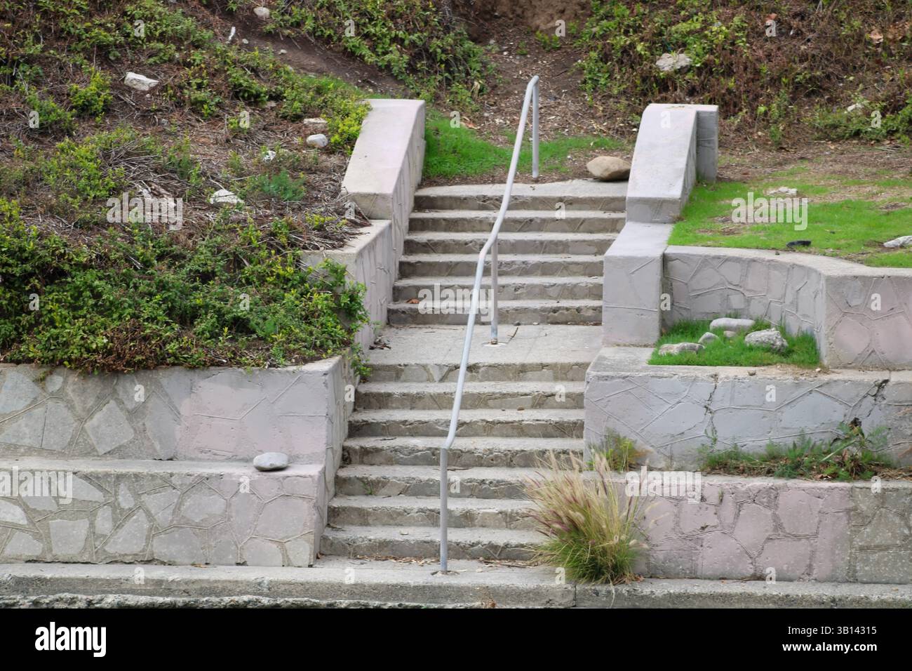 small staircase with hand rail Stock Photo - Alamy