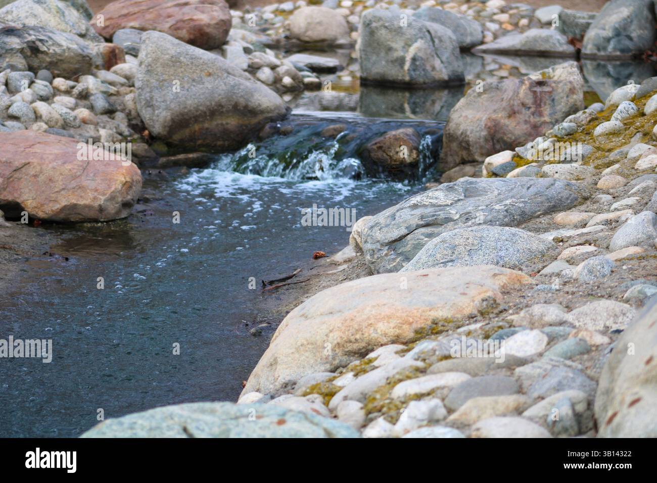 Serene forest waterfall cascading over hi-res stock photography and ...