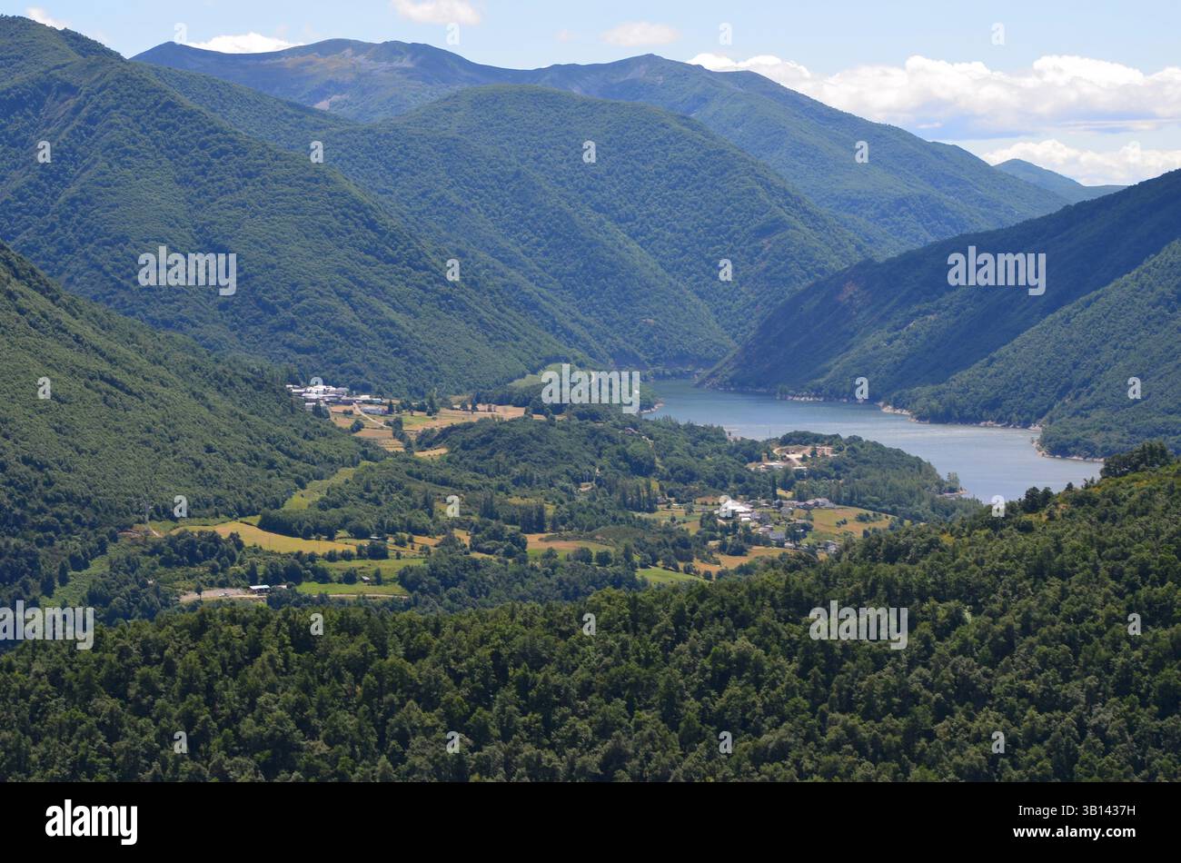 Deciduous forests in the Cantabrian Mountains range (Leon, Northern ...