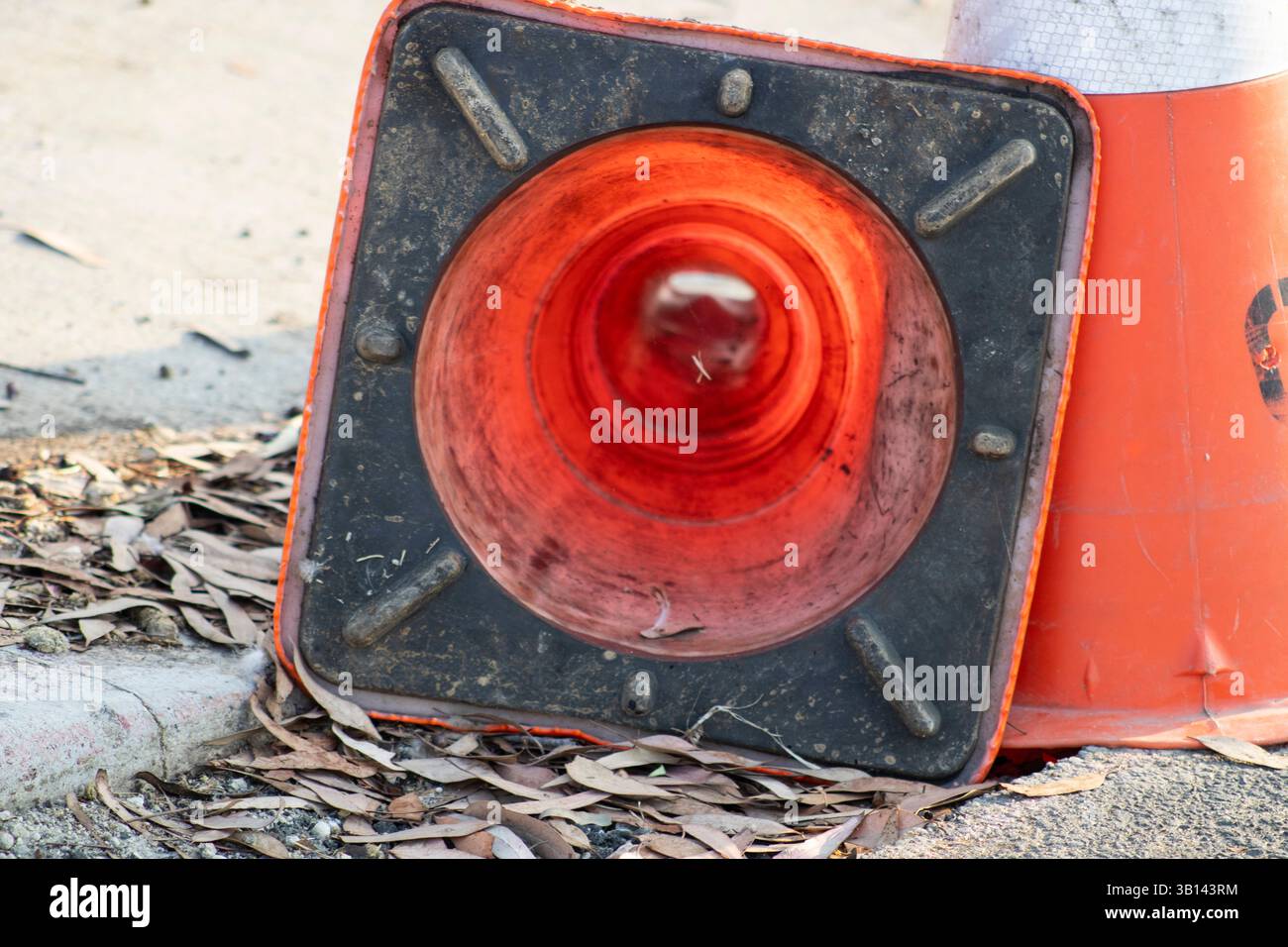 bottomside of orange traffic cone Stock Photo - Alamy