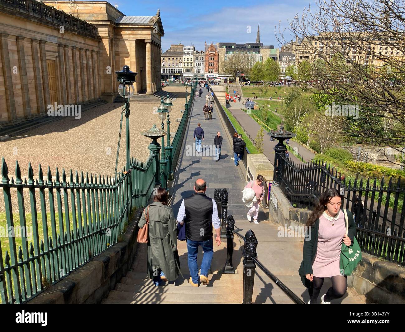 View of the Playfair Steps, at the Mound, Edinburgh Scotland Stock ...